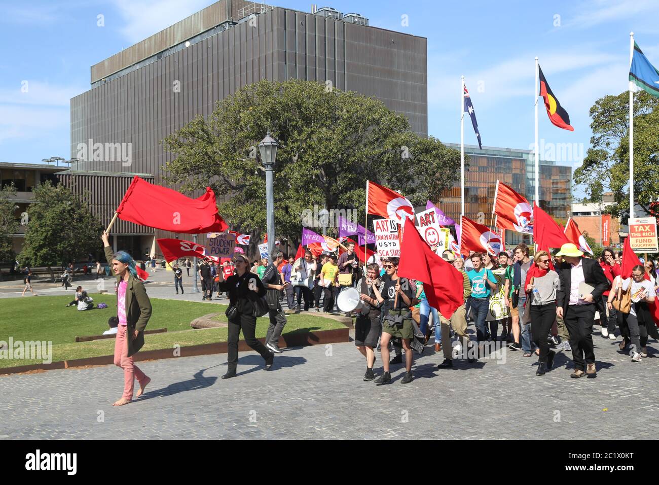 A rally organised by the NTEU was held at Sydney University to save SCA ...