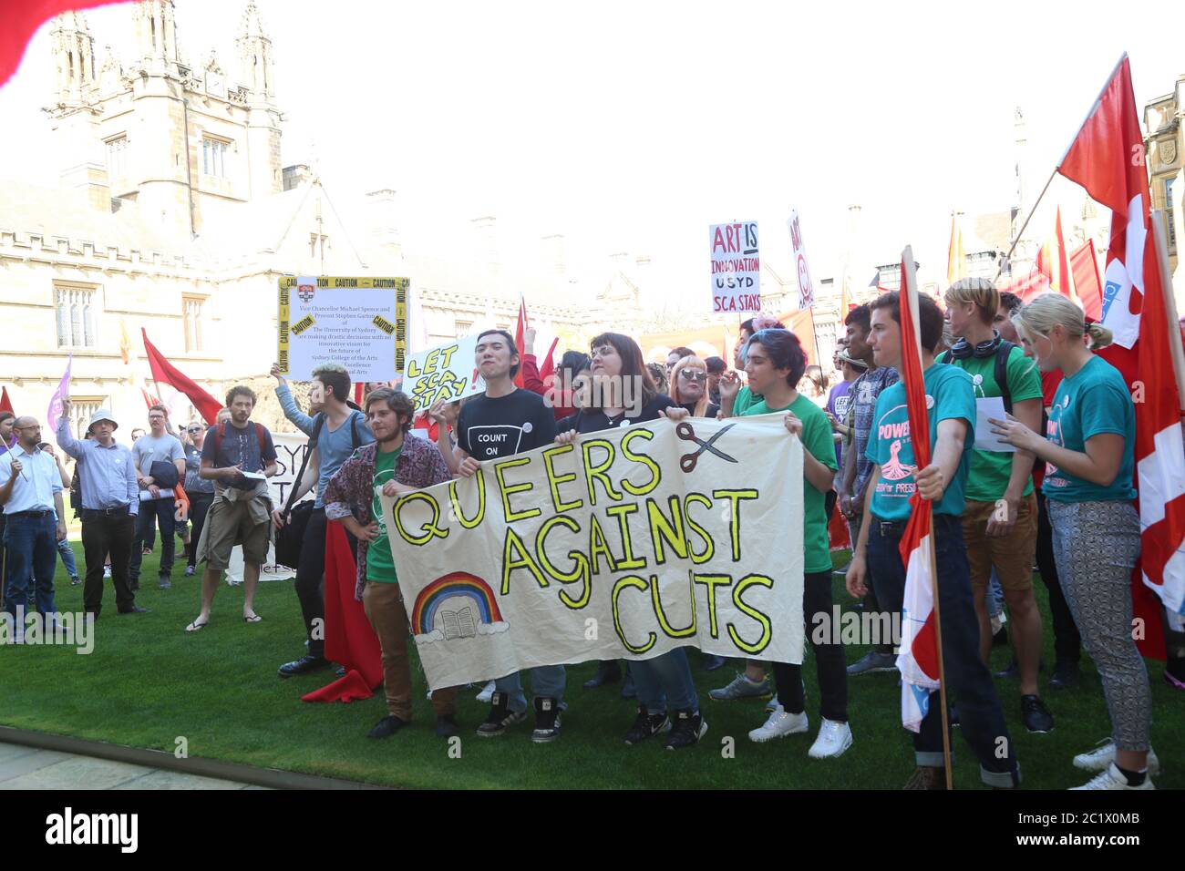 A rally organised by the NTEU was held at Sydney University to save SCA ...