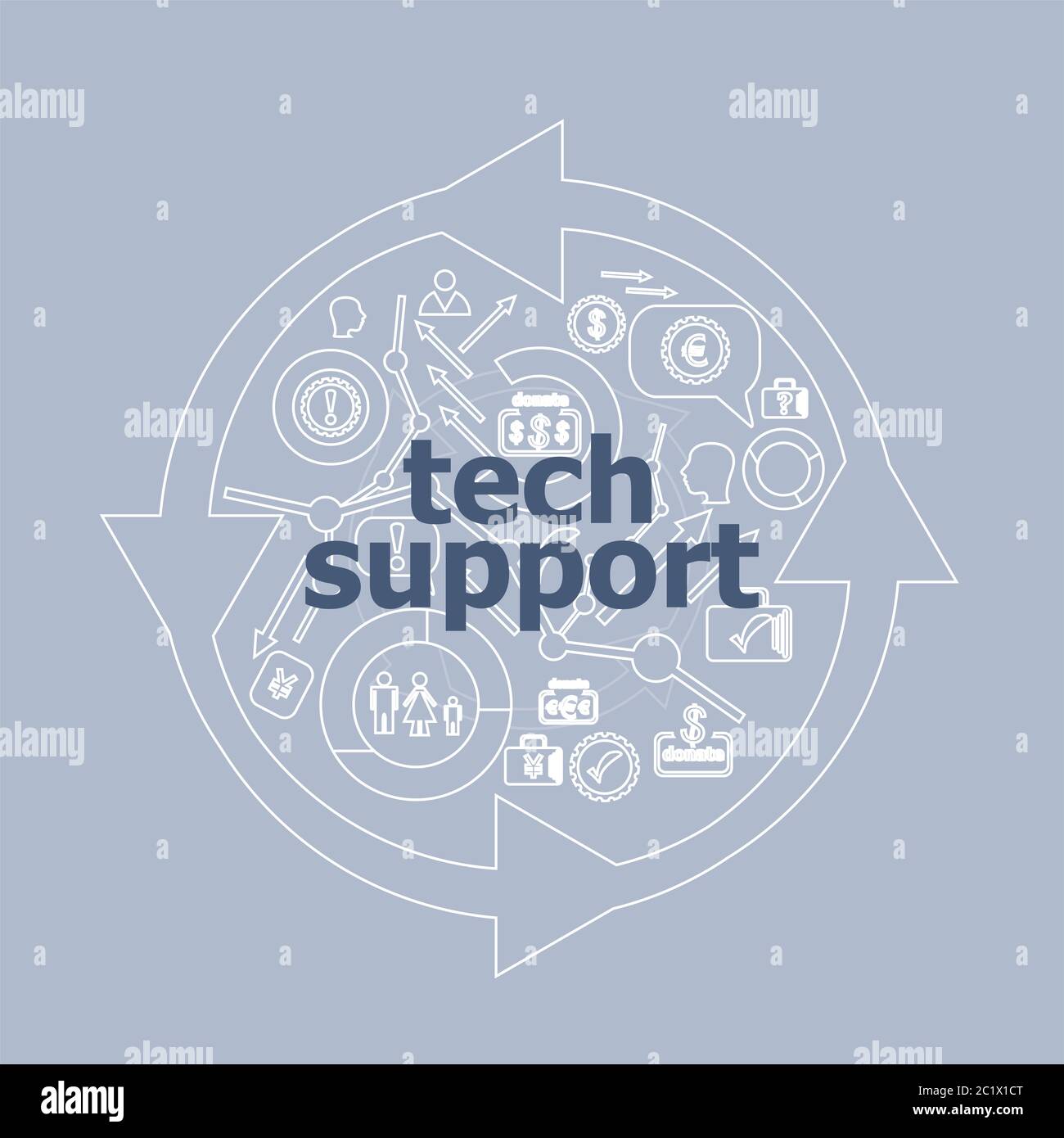 Text Text support. Information concept . Icon and button set Stock ...
