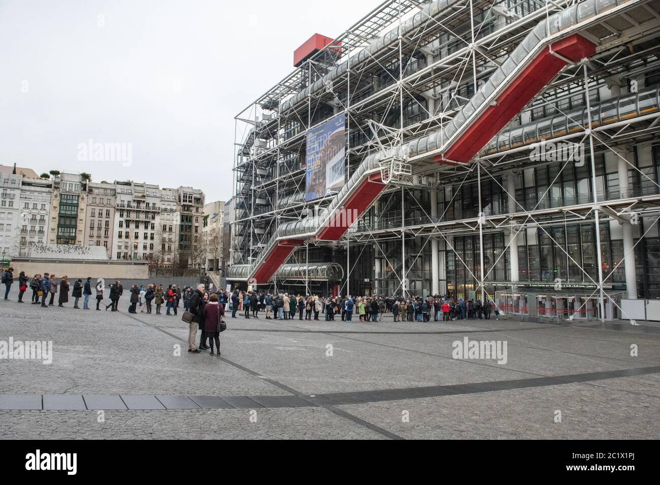 France Paris 12 - 2019: Pompidou Centre, a complex building in the ...
