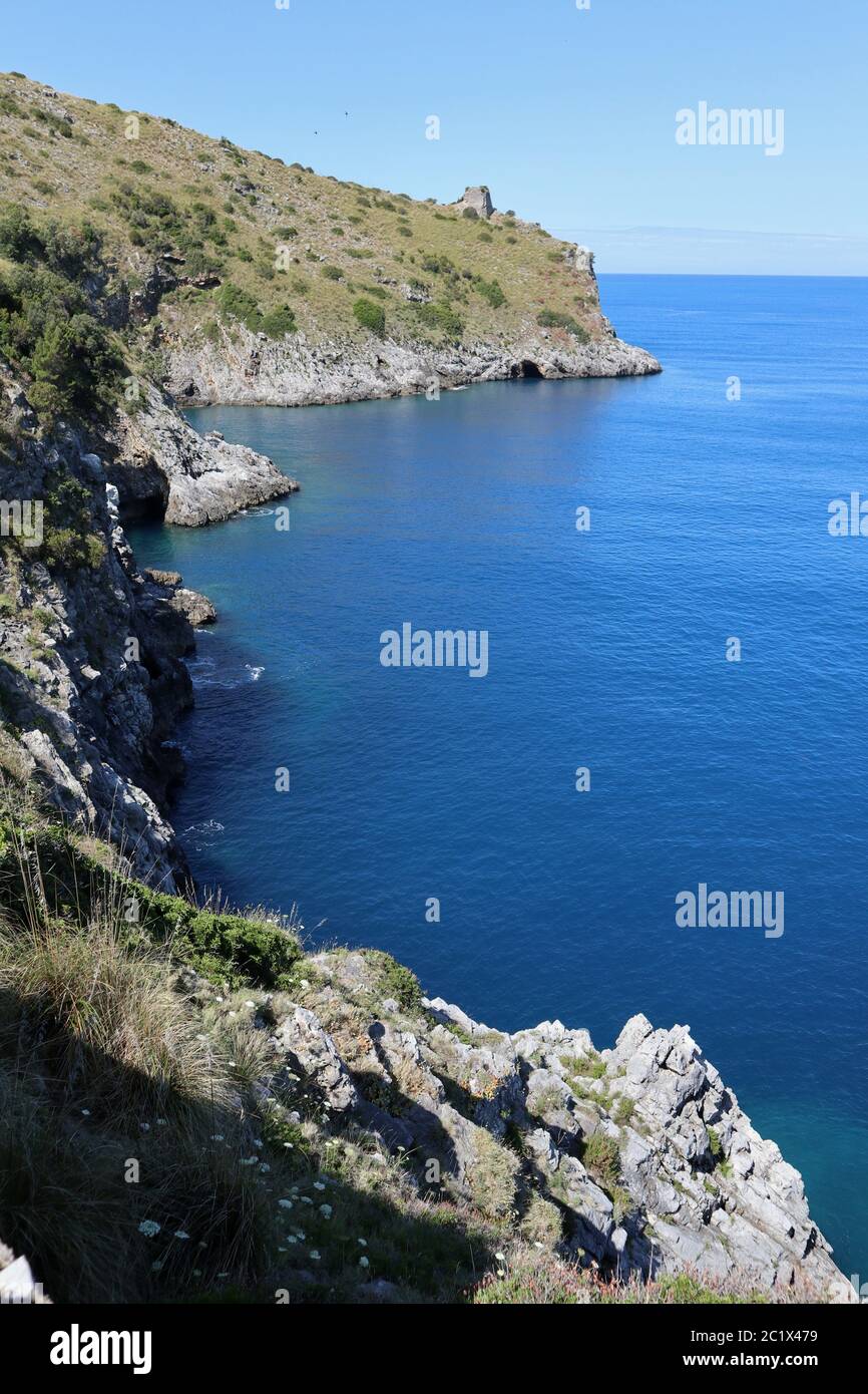 Palinuro – Panorama costiero da Punta Fortino Stock Photo - Alamy