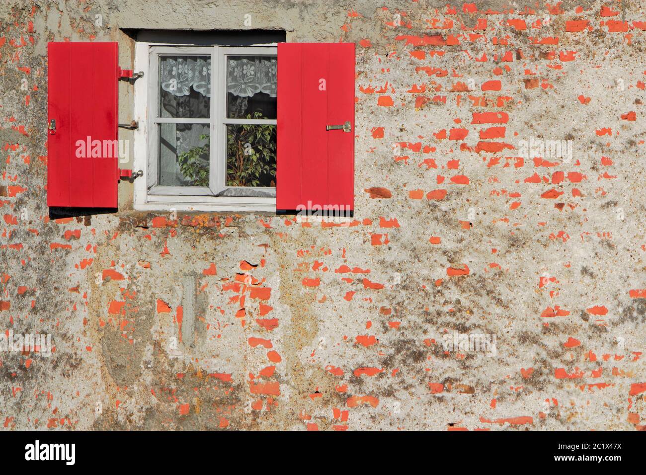 Old wall with window Stock Photo - Alamy