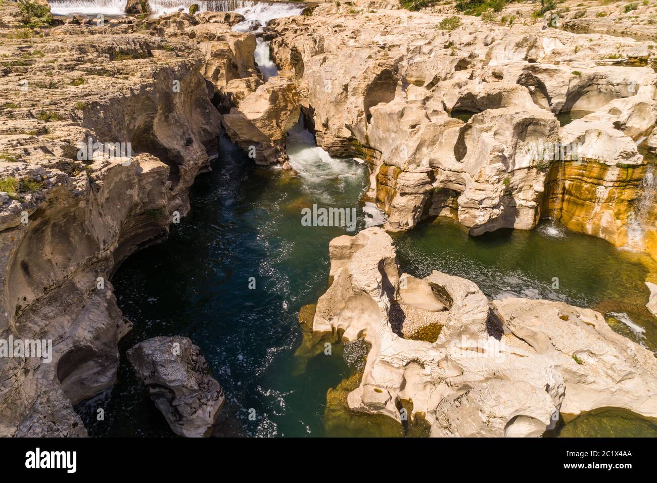 birdview of a waterfall Stock Photo - Alamy
