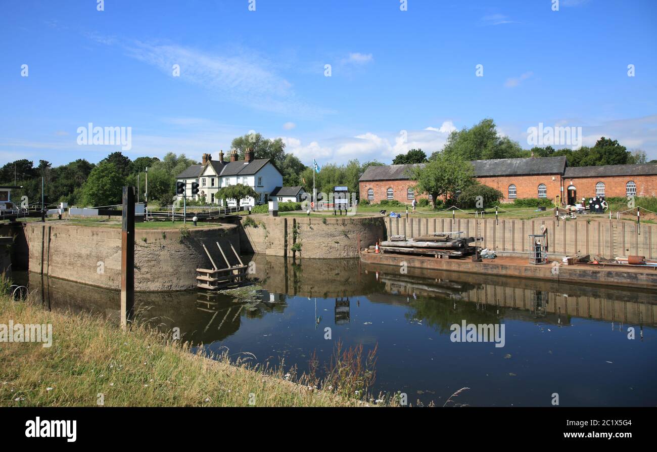 The locks and Diglis island on the river Severn at Worcester, England, UK Stock Photo - Alamy