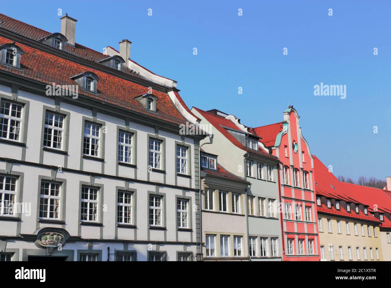 Renovated row of houses Stock Photo - Alamy