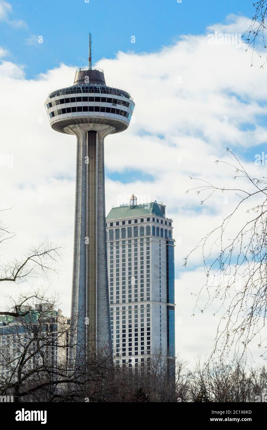 Canada - Niagara Falls with the Skylon Tower Stock Photo - Alamy