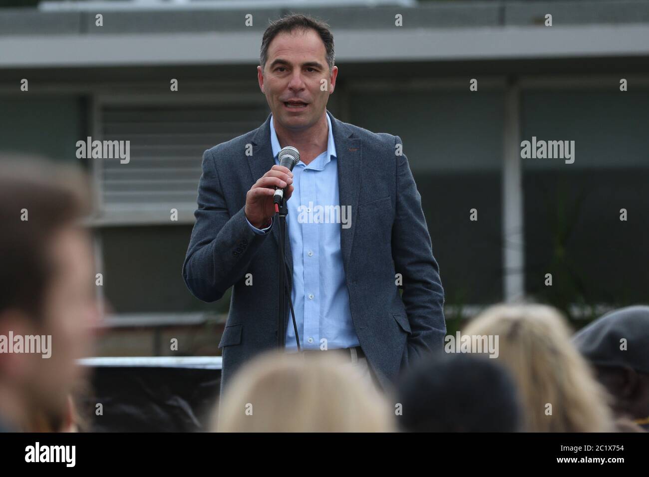 Pictured: NSW Labor Party MP Jihad Dib speaks in Victoria Park Stock ...