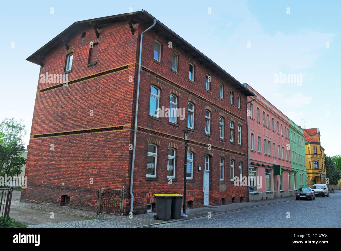row of houses in Falkenberg/Elster Stock Photo - Alamy