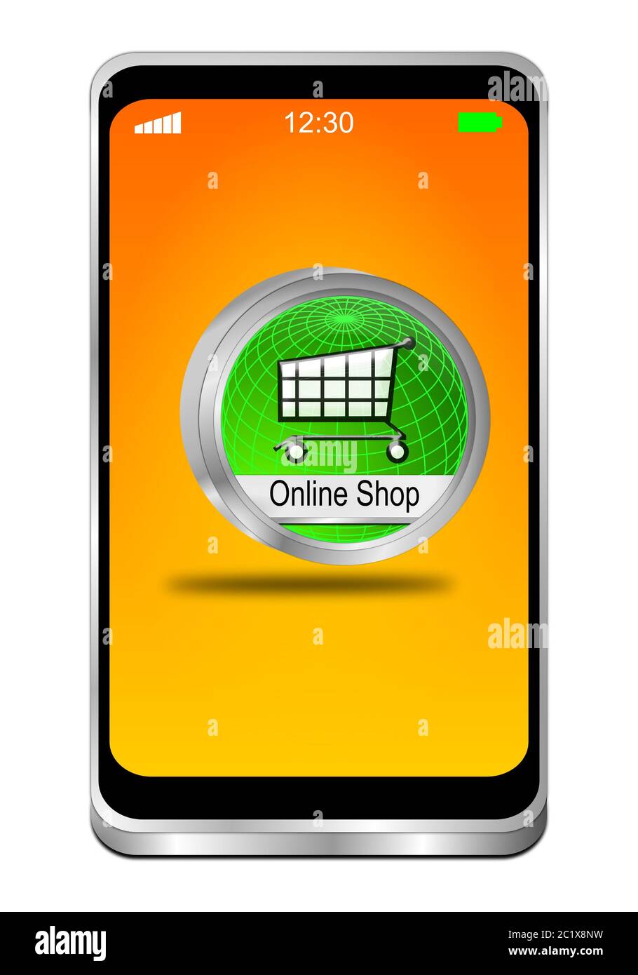 Green shopping cart button Cut Out Stock Images & Pictures - Alamy