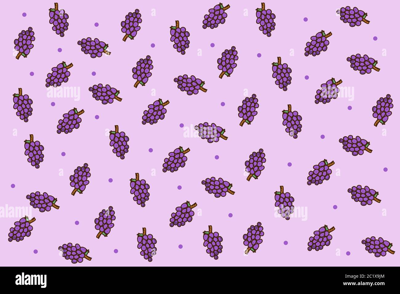 Grape background. Fruit vector seamless pattern. Background For Textile ...