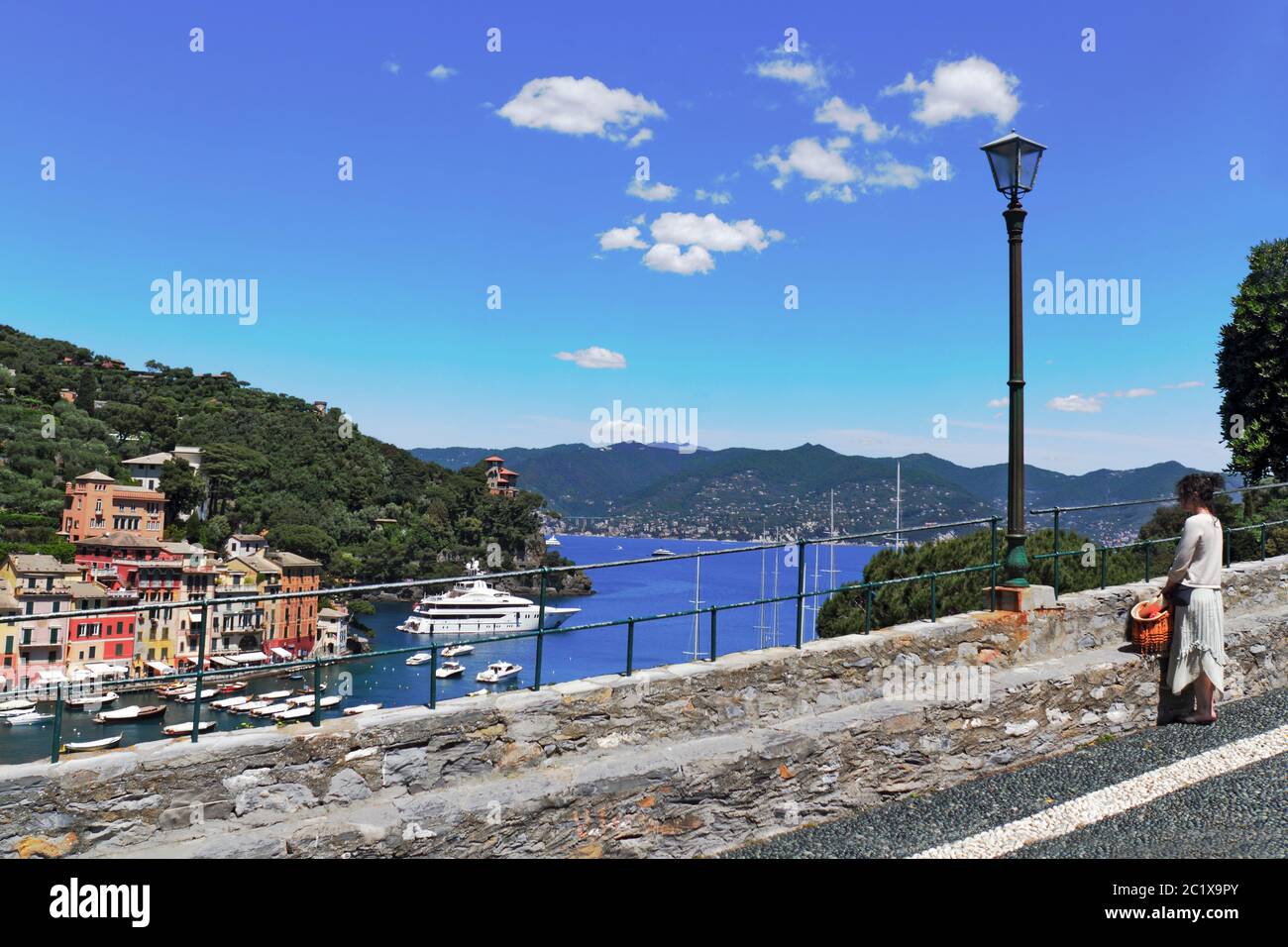Portofino panoramic terrace Stock Photo - Alamy