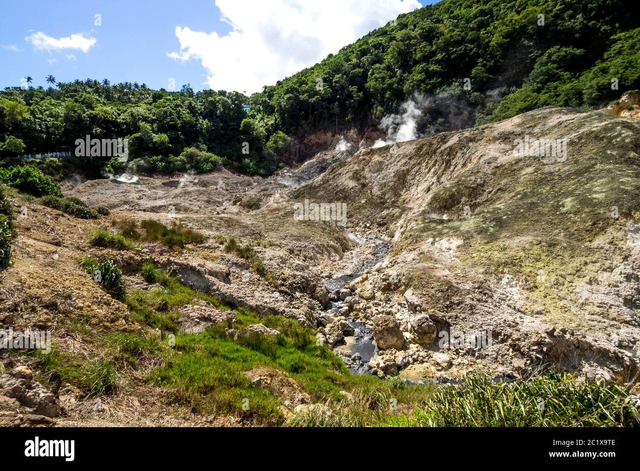 St Lucia at Soufriere - Sulfur Springs in the Caribbean Sea Stock Photo ...