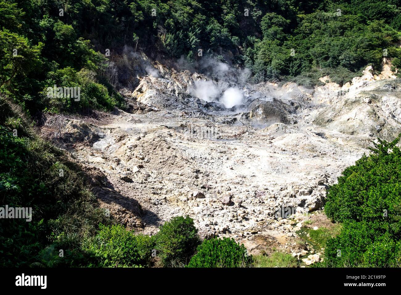 St Lucia at Soufriere - Sulfur Springs in the Caribbean Sea Stock Photo ...
