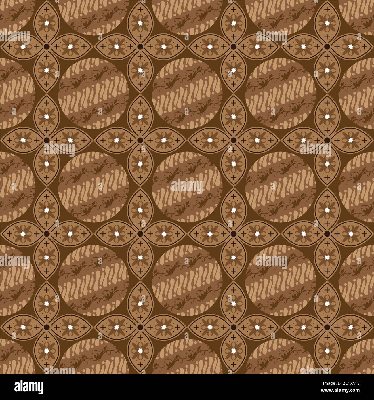 Modern motifs design on Jepara batik with smooth dark brown color ...