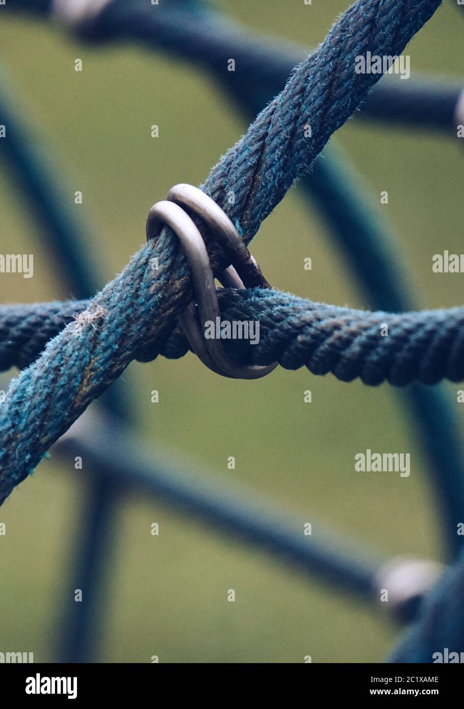 blue sport rope net background Stock Photo - Alamy