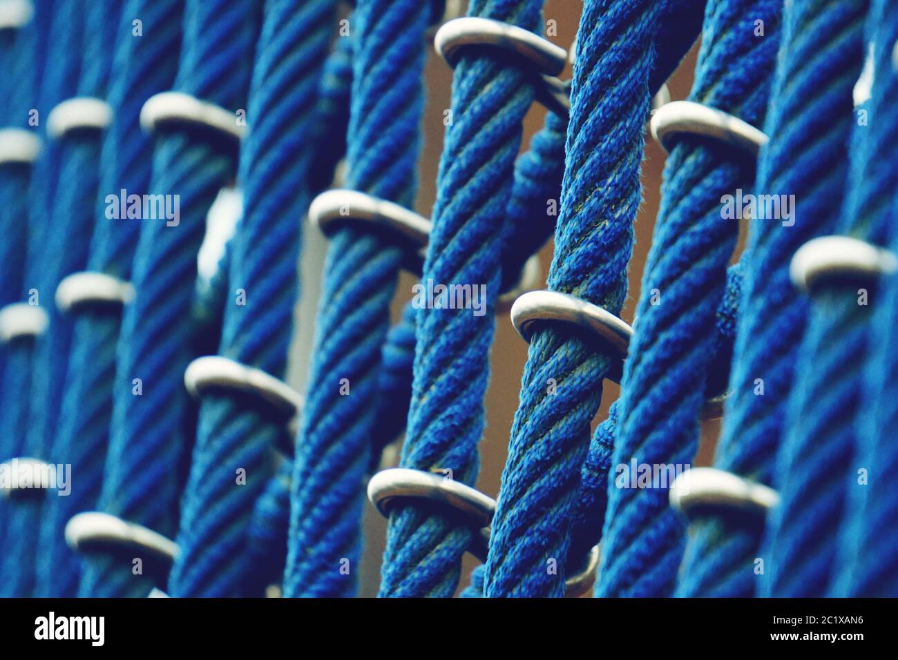 blue sport rope net background Stock Photo - Alamy