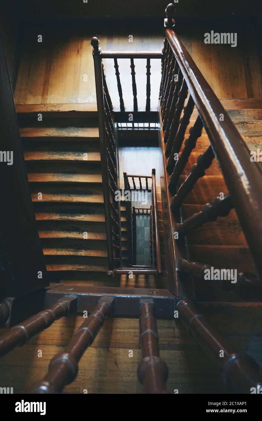Wooden stairs hi-res stock photography and images - Alamy