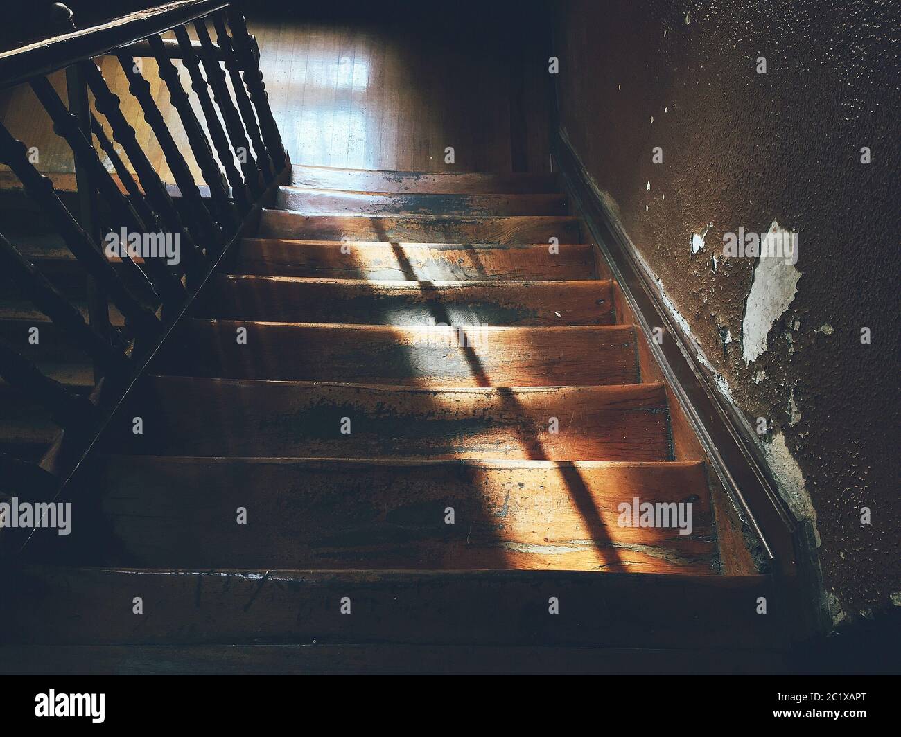 Wooden stairs steps hi-res stock photography and images - Alamy