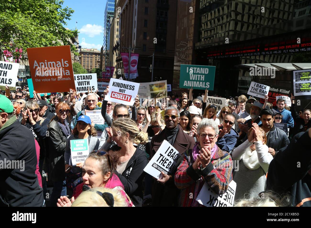 A rally was held in Martin Place following the NSW State Premiers back ...