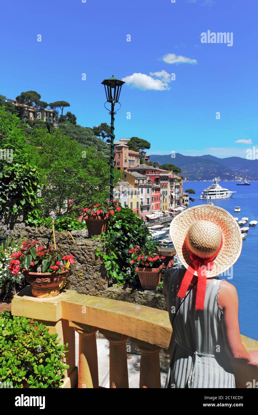 View portofino golfo paradiso hi-res stock photography and images - Alamy