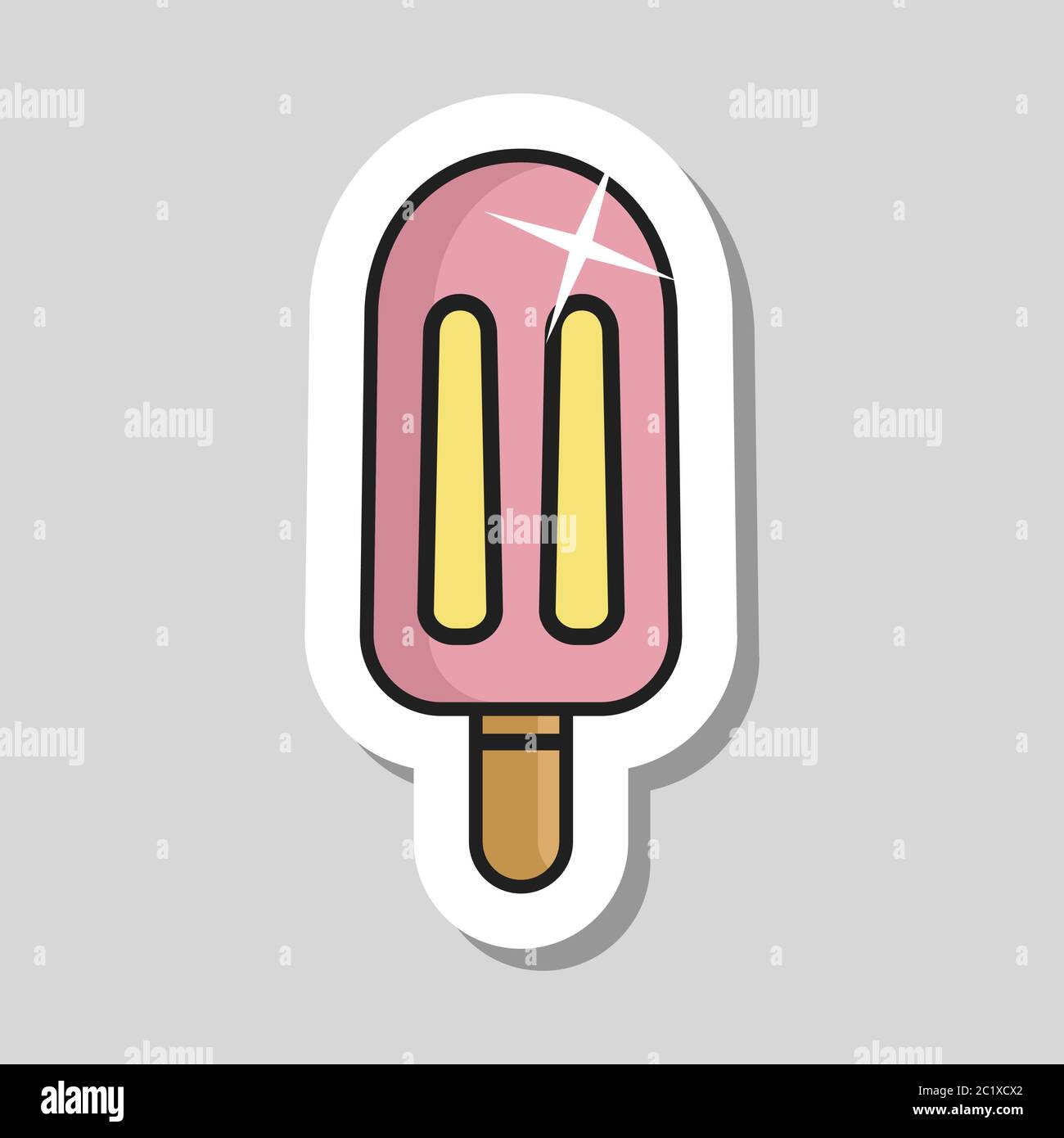 Popsicle vector icon. Fast food sign. Graph symbol for cooking web site ...