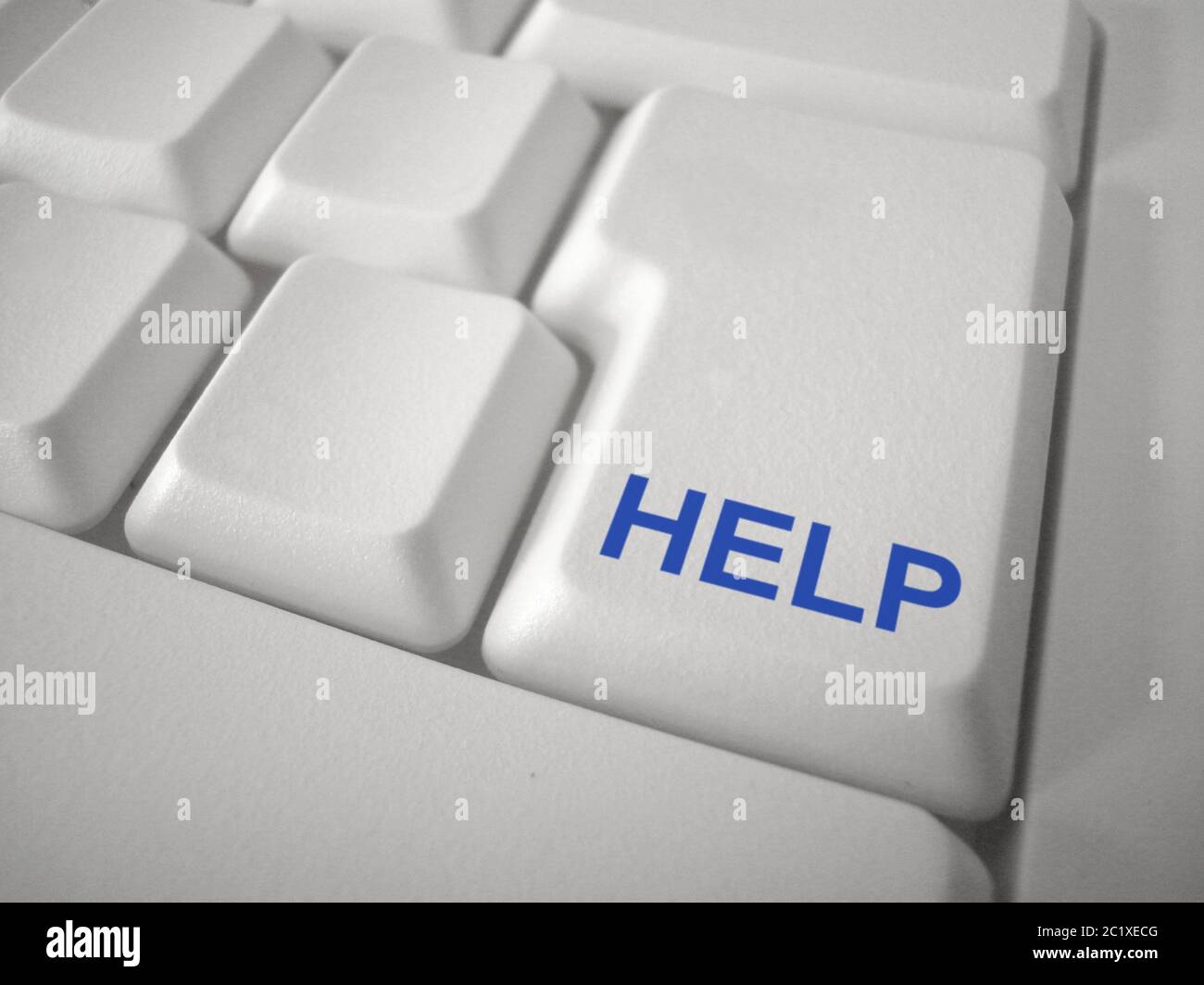 Keybord Button Help Stock Photo - Alamy