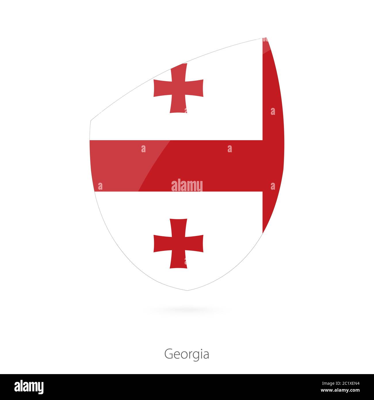 Flag of Georgia. Georgian Rugby flag. Vector Illustration Stock Vector ...