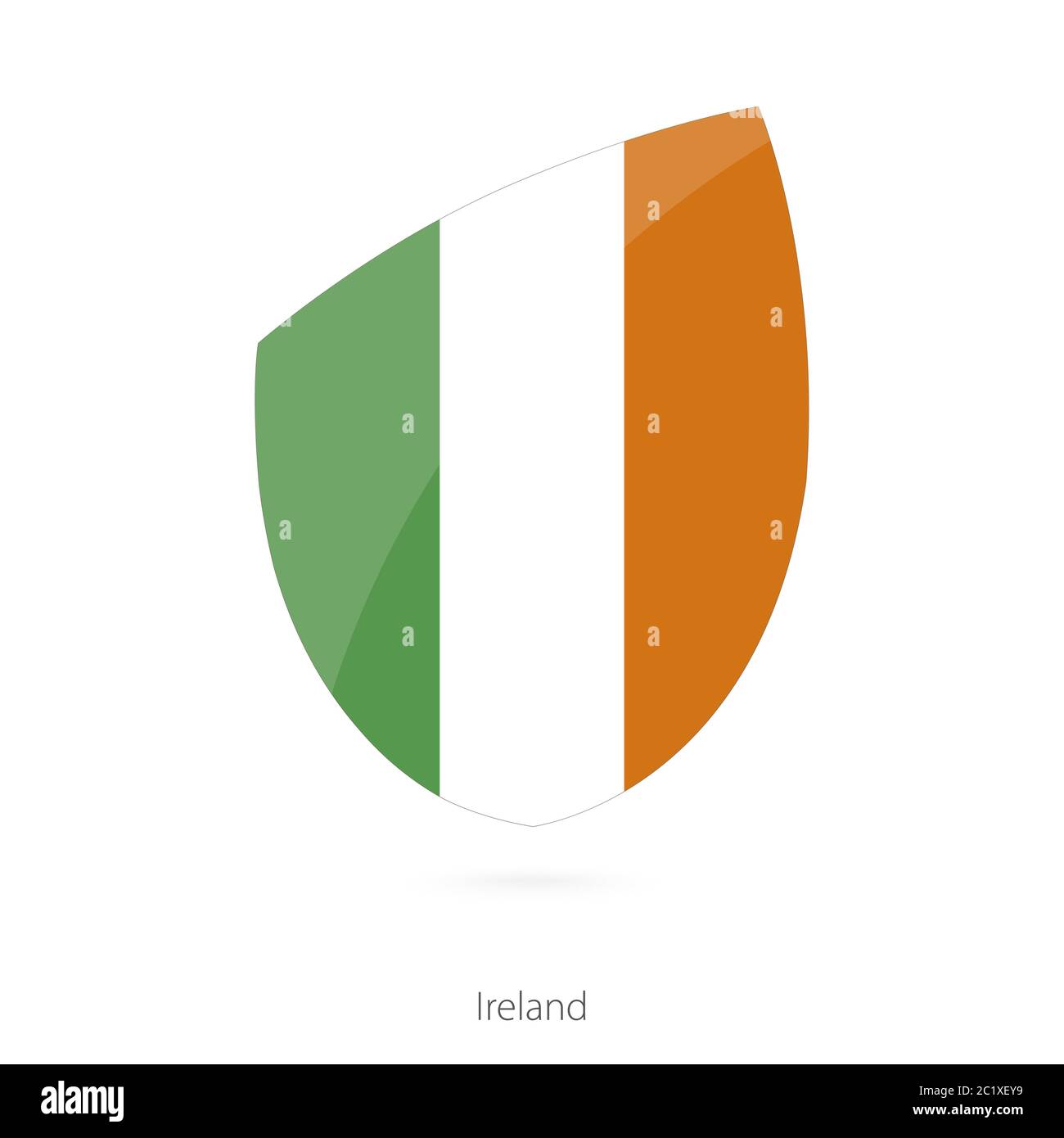 Flag of Ireland in the style of Rugby icon. Vector Illustration Stock ...