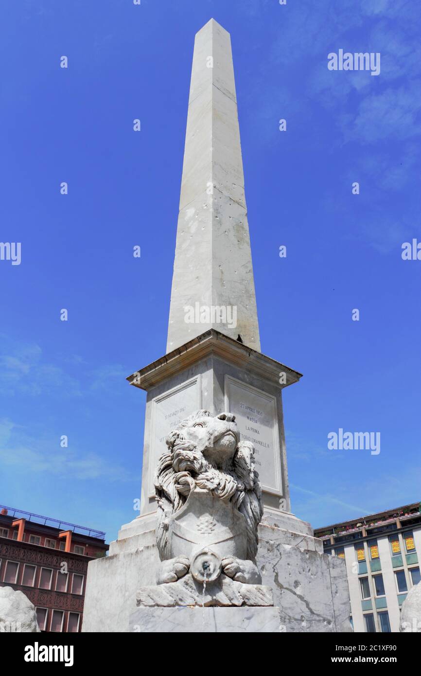 Marble column in Massa Stock Photo - Alamy