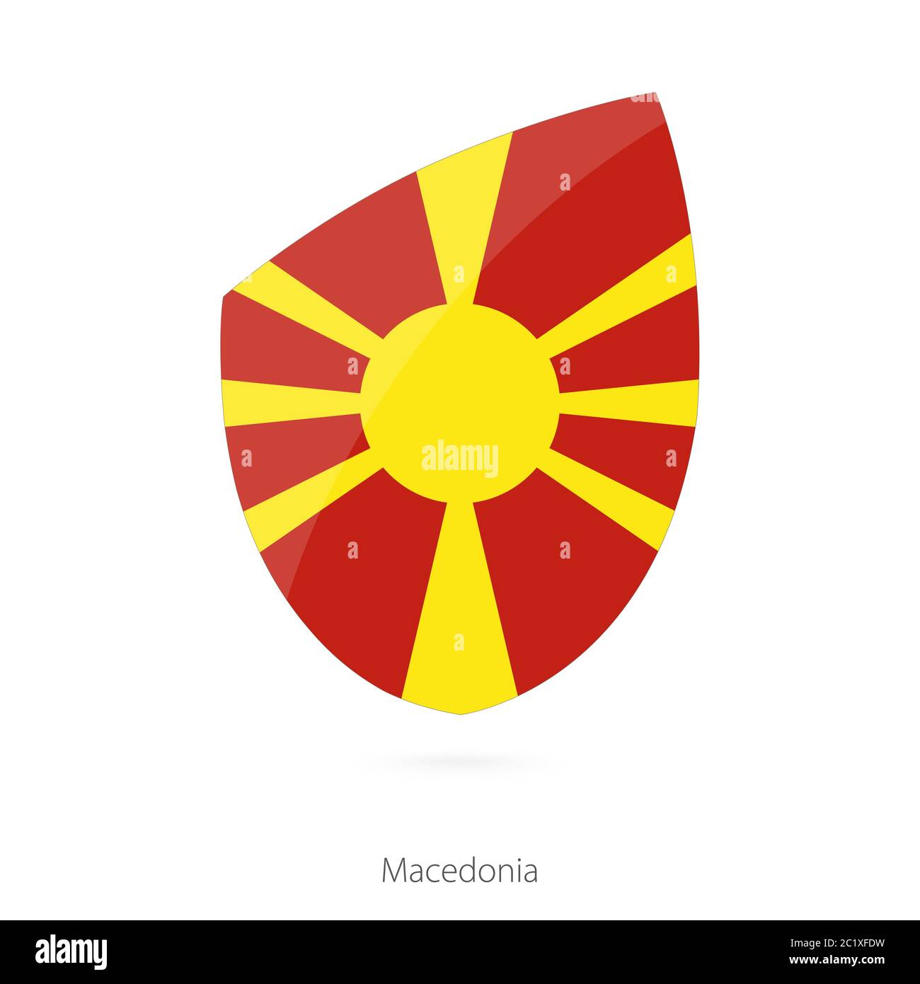 Flag of Macedonia. Macedonian Rugby flag. Vector Illustration Stock ...