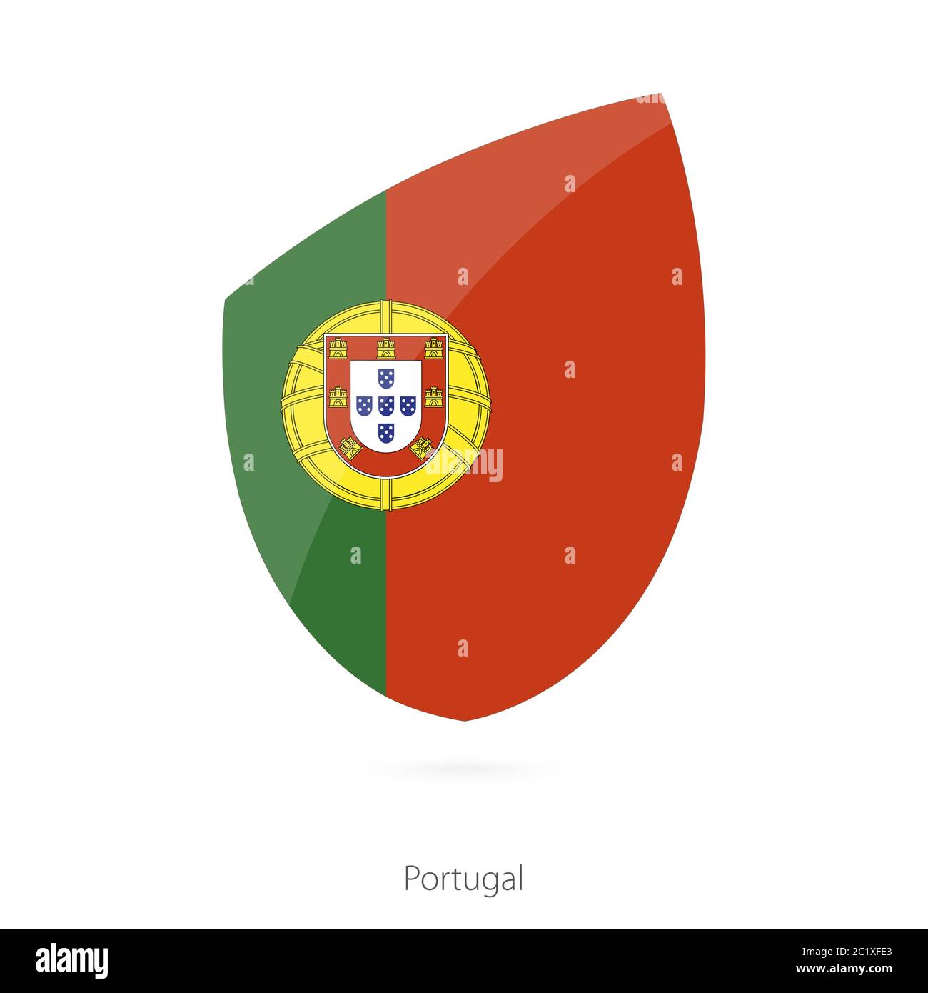Flag of Portugal. Portugal Rugby flag. Vector Illustration Stock Vector ...