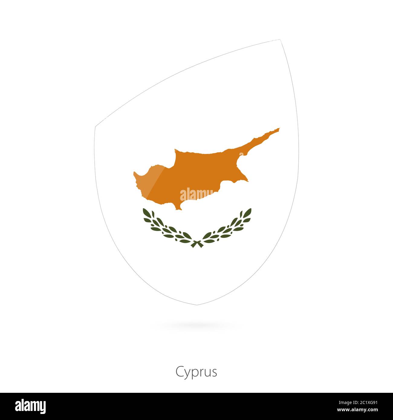 Flag of Cyprus in the style of Rugby icon. Vector Illustration Stock ...