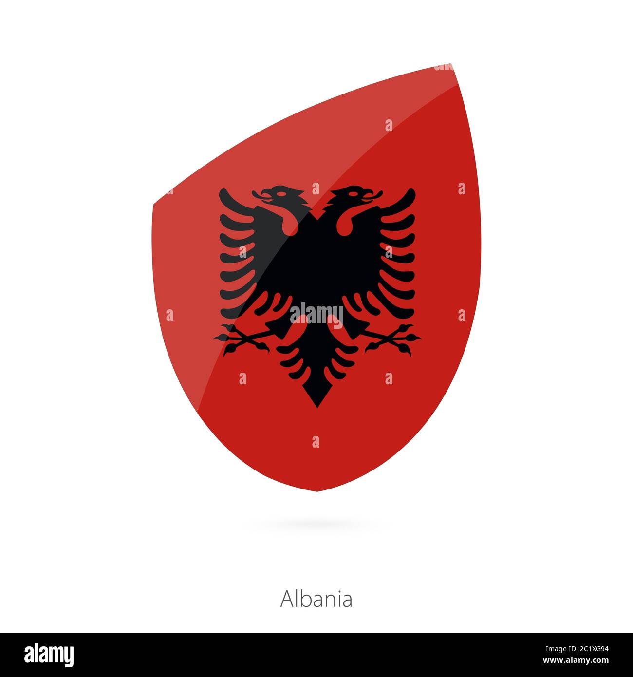 Flag of Albania. Albanian Rugby flag. Vector Illustration Stock Vector ...