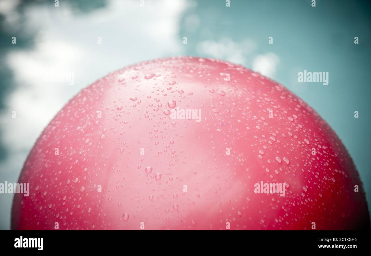 Water drops on the ball's surface Stock Photo - Alamy