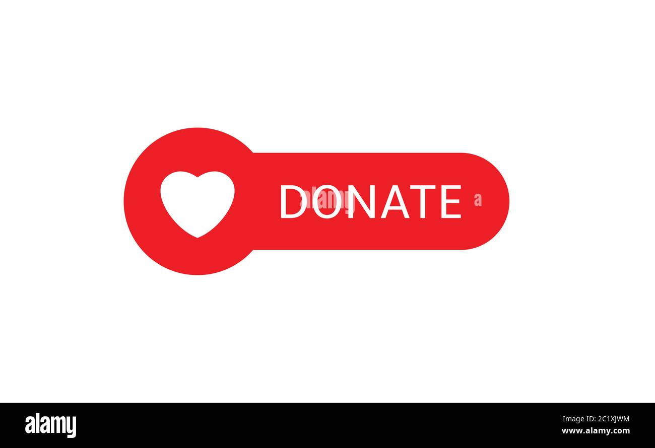 Donate button icon Stock Vector Image & Art - Alamy
