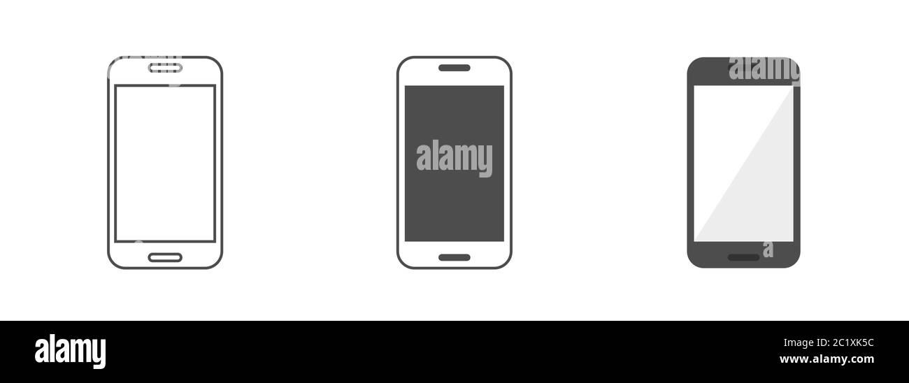 Vector black icons smartphone hi-res stock photography and images - Alamy