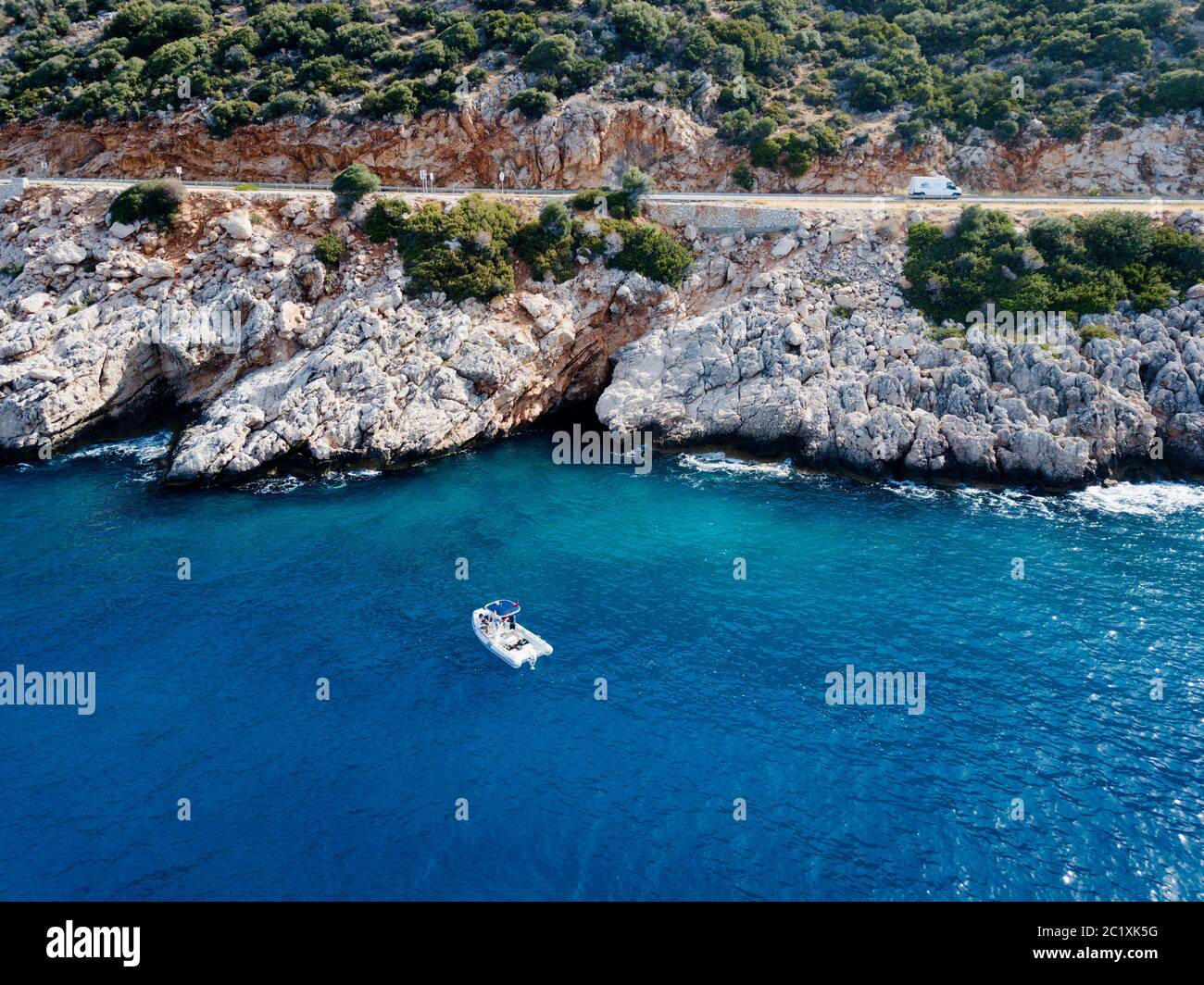Aerial view of rocky coastline near Kas Antalya Turkey Stock Photo - Alamy Aerial view of rocky coastline near Kas Antalya Turkey Stock Photo - Alamy