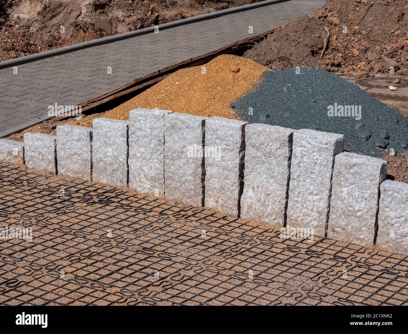 Parking lot and road construction site Stock Photo - Alamy