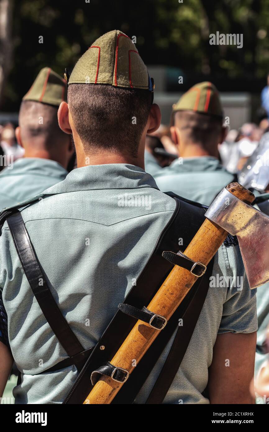 Seville, Spain - May 30, 2019: Spanish legion soldiers (unit of the ...