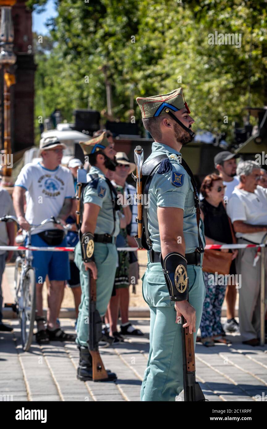 Seville, Spain - May 30, 2019: Spanish legion soldiers (unit of the ...