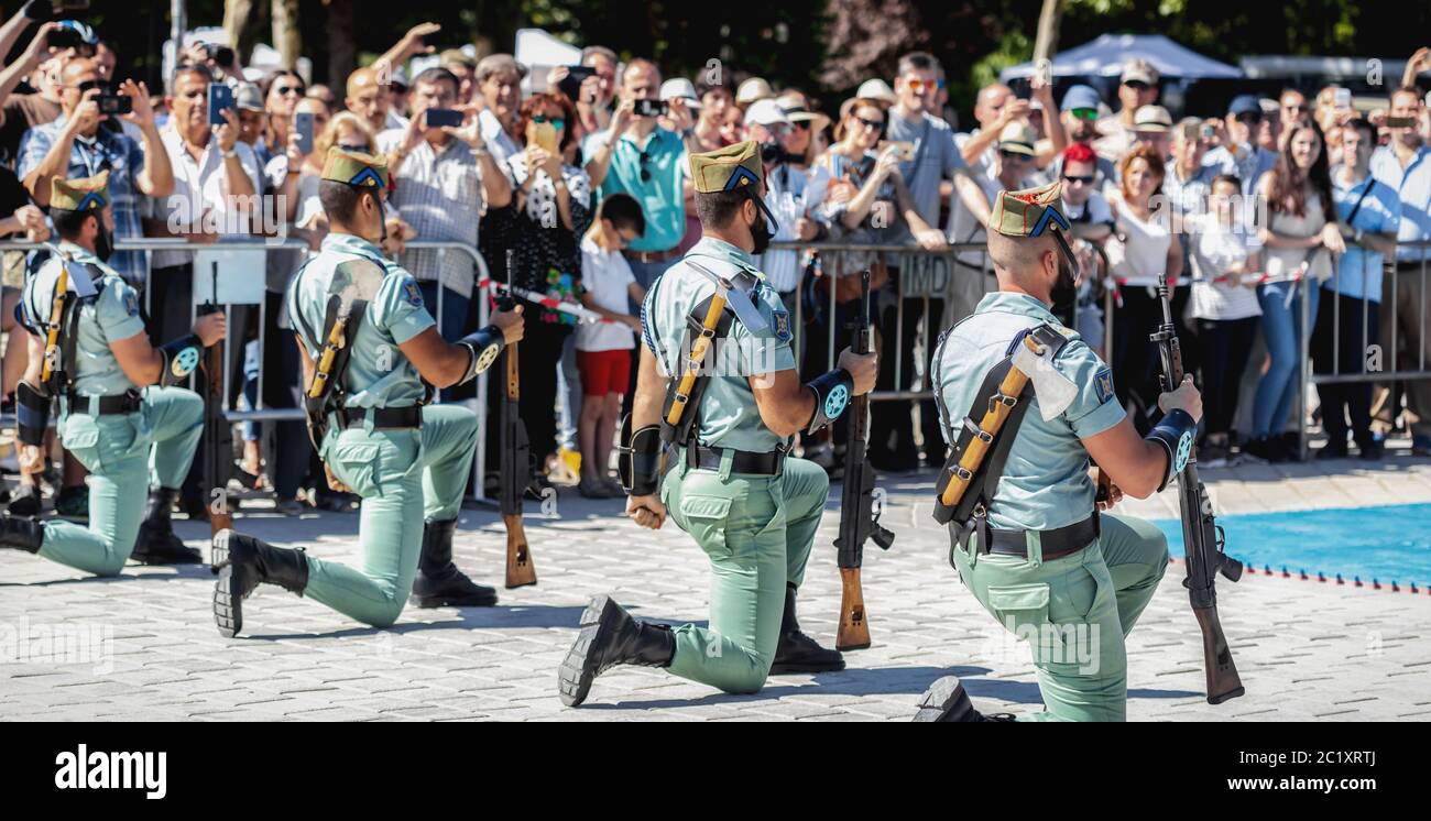 Seville, Spain - May 30, 2019: Spanish legion soldiers (unit of the ...