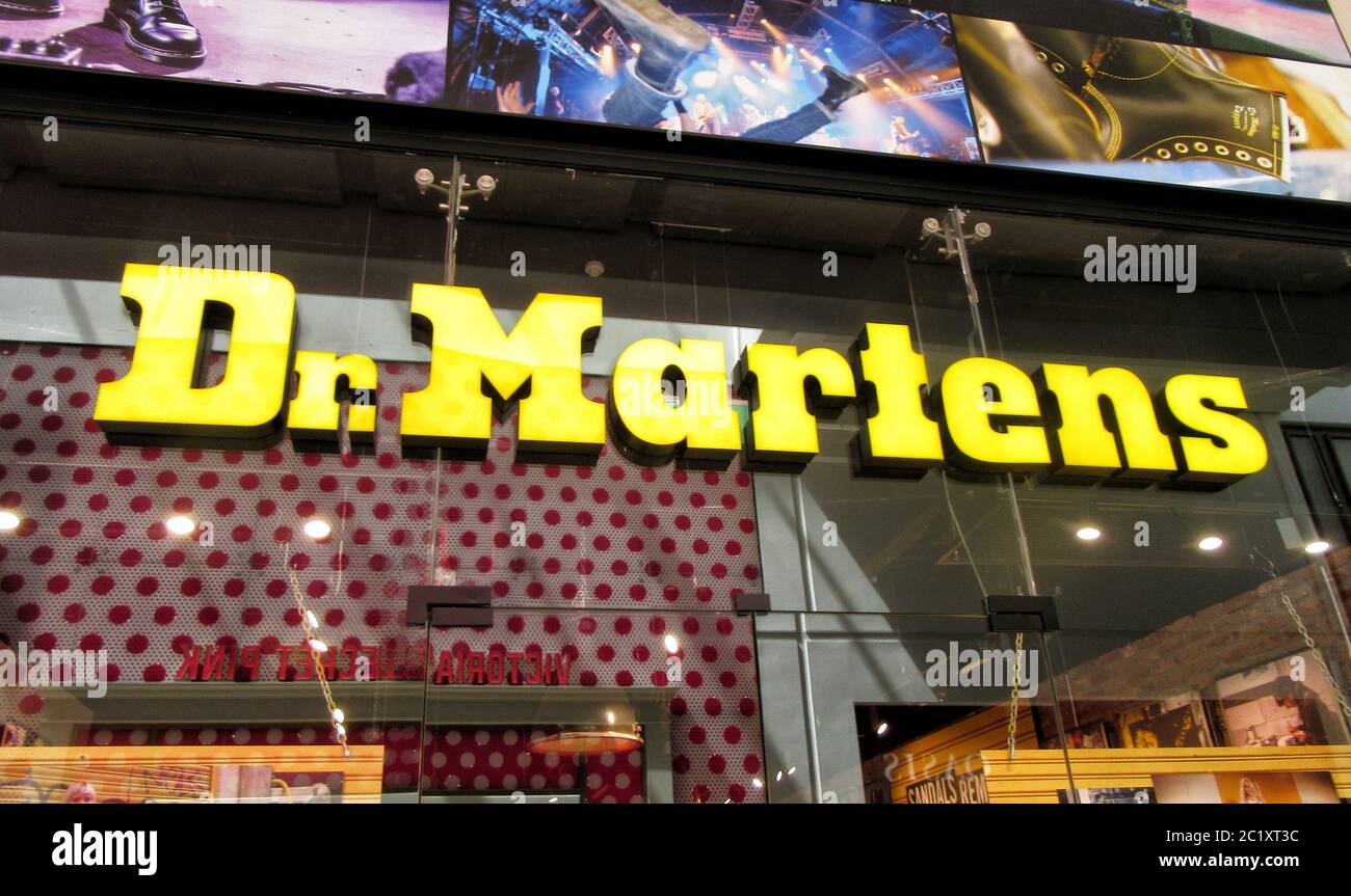 Dr Martens logo seen at one of their branches Stock Photo - Alamy