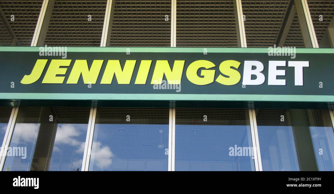 Jennings Bet logo seen at one of their branches Stock Photo - Alamy