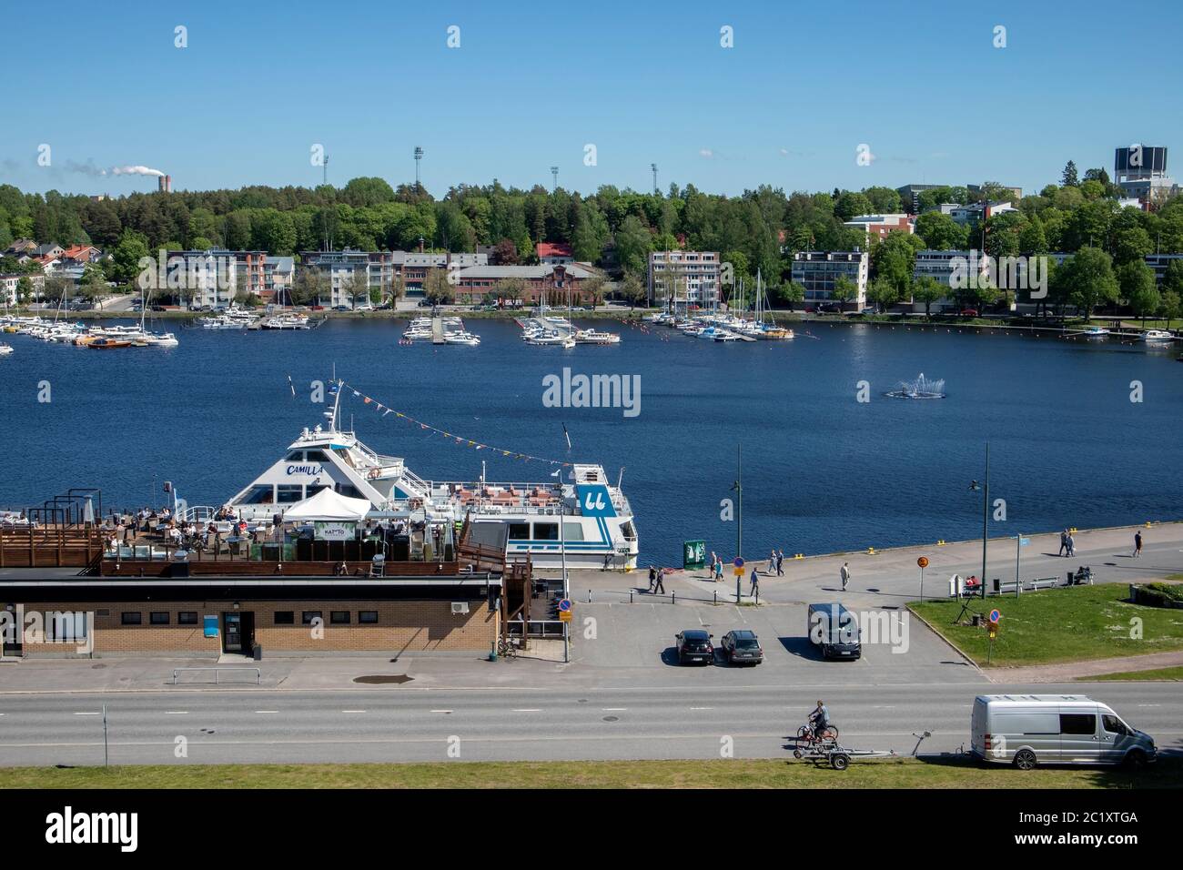 Summer scenery in Lappeenranta harbour Stock Photo - Alamy