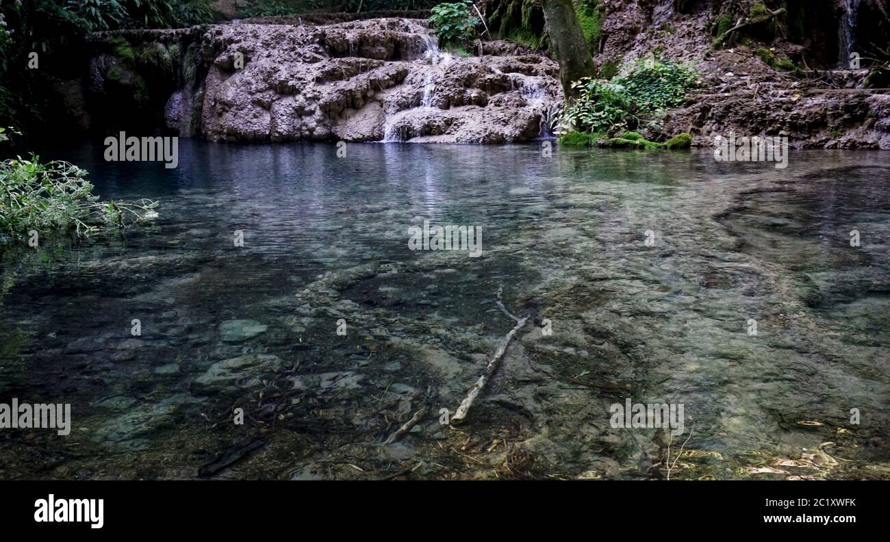 Krushuna Waterfall in a beautiful summer day. Krushuna Waterfalls are ...