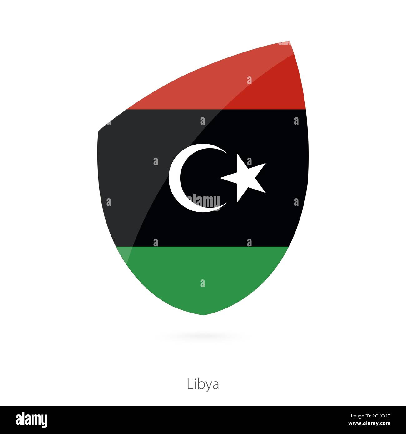 Flag of Libya. Libyan Rugby flag. Vector Illustration Stock Vector Image & Art - Alamy