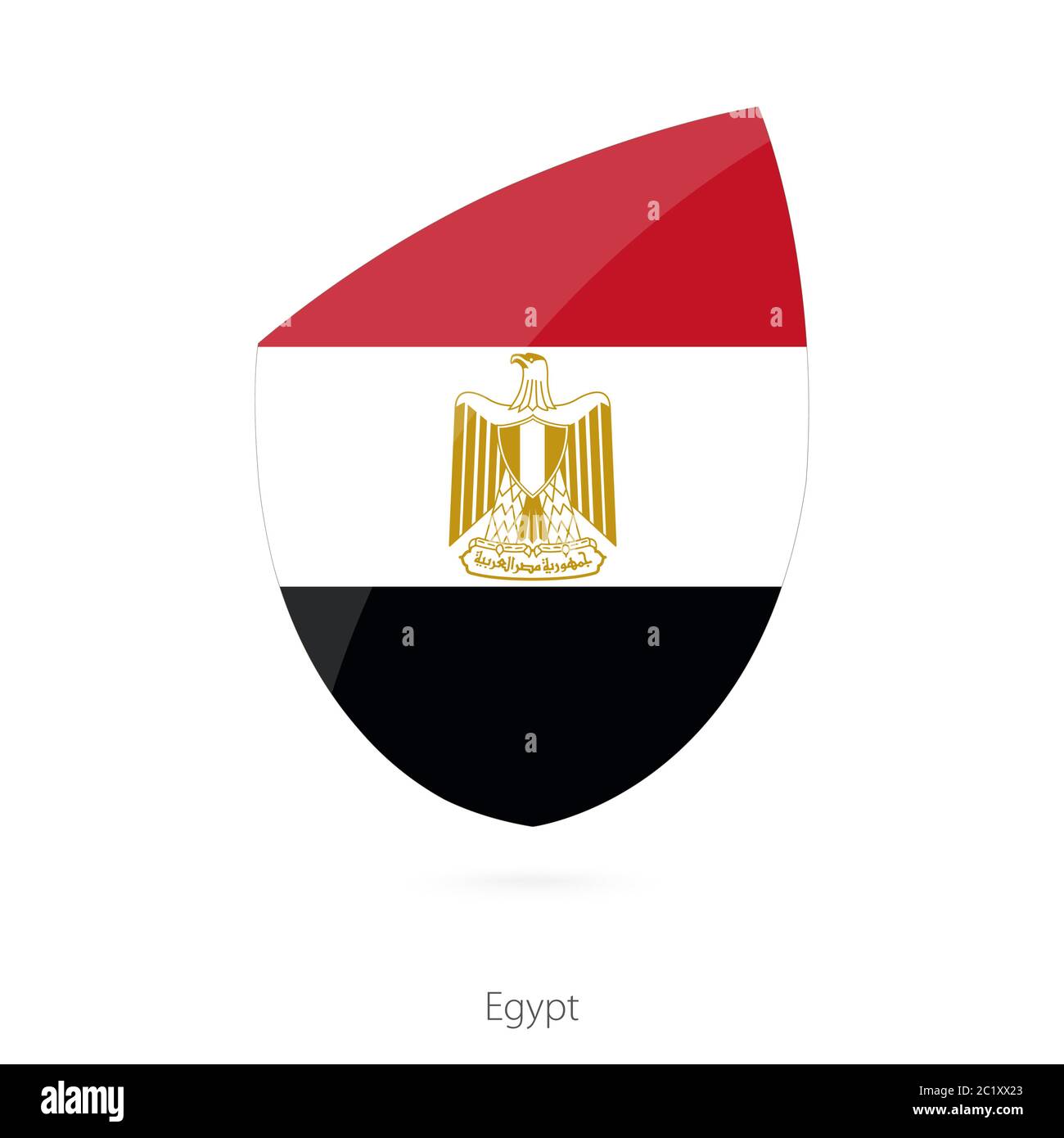 Flag of Egypt in the style of Rugby icon. Vector Illustration Stock ...