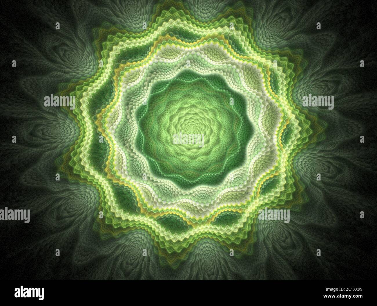 green abstract curves and lines on dark background Stock Photo - Alamy