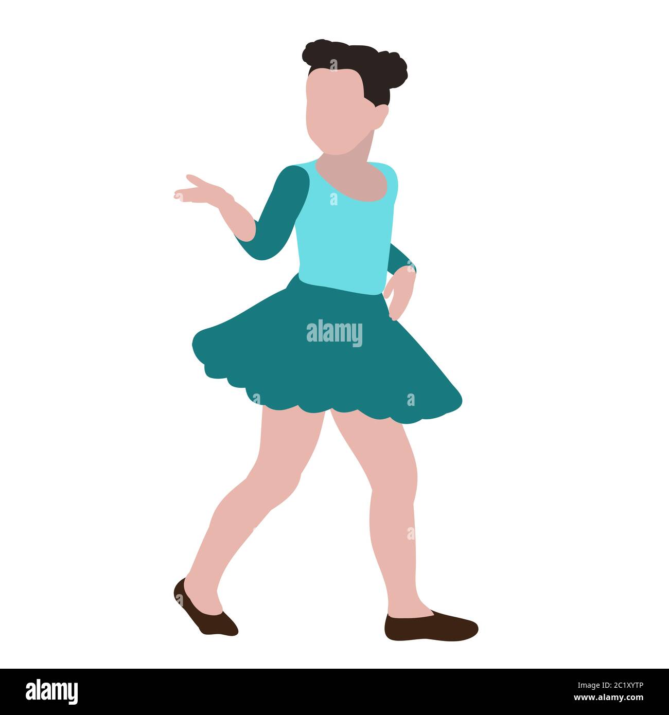 man without face, dancing little girl Stock Vector Image & Art - Alamy