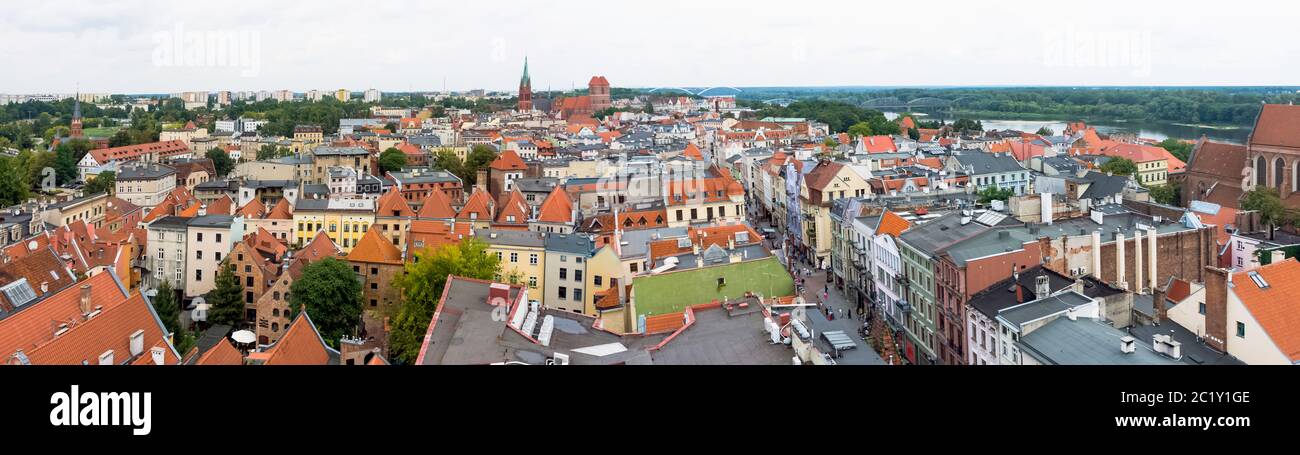 Aerial panorama of Old Town in Torun, Poland Stock Photo - Alamy